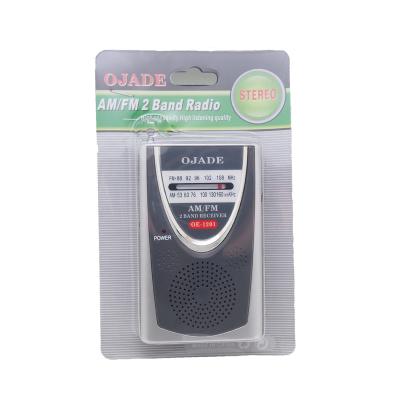 China Portable AM FM Radio Built-in Speaker OE-1201 10x6.2x2.3cm AA Battery Powered for sale