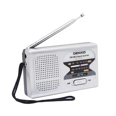 China Portable AM FM Radio Receiver 2 Band Emergency Radio with AA Battery Powered 95x58x23mm for sale