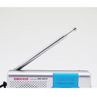 China Silver Gold AM FM Portable Radio Stereo Earphone Jack 2xAA Battery Emergency Use for sale