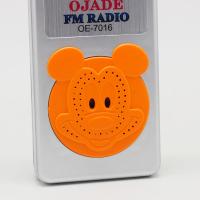 China OJADE Handheld FM Auto Scan Radio 88-108 MHz Pocket Radio with Headphone Jack 3.5mm ABS for sale