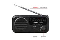 China Rechargeable Bluetooth Portable AM FM Radio 2000mAh Power Bank Solar Hand Crank for sale