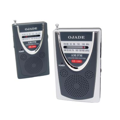 China OE-1201 Portable AM FM Radio Bluetooth Speaker with Belt Buckle 10x6.2x2.3cm AA Battery Powered for sale