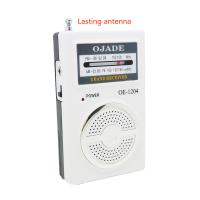 China ABS AM FM Desktop Radio 2 Band 98g Small Hand Held DSP Chip Portable Speaker for sale