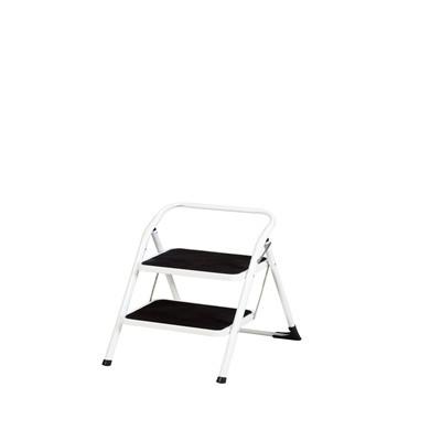 China Foldable Carbon Aluminum Steel Hand Truck Ladder White Square 2 Step for sale