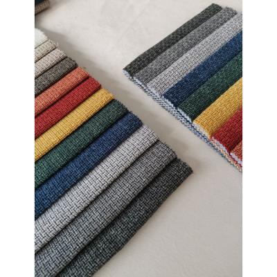 China 100% Polyester Linen Sofa Fabric Embossed For Home Decoration for sale
