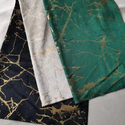 China Soft Wrinkle Resistant Foiled Velvet Fabric Metallic Foil Fabric High Density for sale