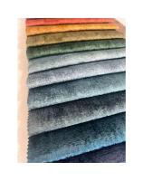 China Blue Embossed Polyester Fabric Velvet Upholstery Fabric For Sofa for sale