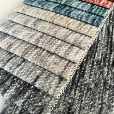 China Breathable Embossed Knit Fabric Abrasion Resistant With Easy Maintenance for sale