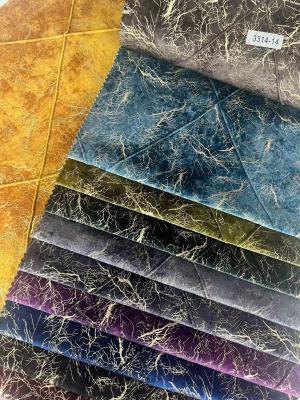 China Holland Metallic Foil Print Fabric Customized Color For Sofa Home Decoration for sale