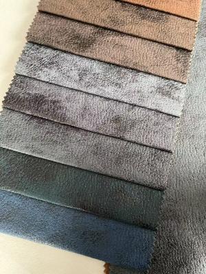 China 100% Polyester Leather Sofa Fabric Water Resistant Soft Leather Material for sale