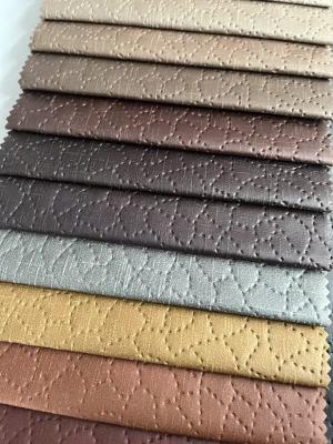 China Knitted Abrasion Resistant Leather Look Fabric Faux Leather Upholstery Fabric for sale