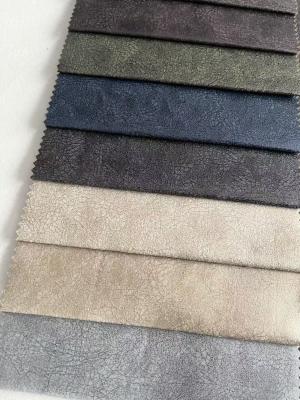 China Faux Leather Sofa Fabric Embossed Wrinkle Resistant For Upholstery for sale