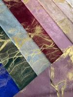 China Luxury Velvet sofa fabric 100% Polyester Knitted Gold Foil Bronzing for sale