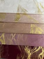 China Luxury Velvet sofa fabric 100% Polyester Knitted Gold Foil Bronzing for sale