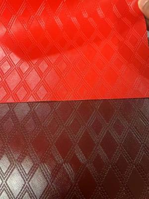 China Decorative Pvc Coated Tensile Fabric 140cm Width With Embossed Pattern for sale