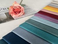 China 100%Polyester knitted home textile fabric for sofa dyed plain velvet fabric for home decoration for sale
