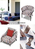 China 100% Polyester Modern Zigzag Geometric Jacquard Fabric for home textile for sale