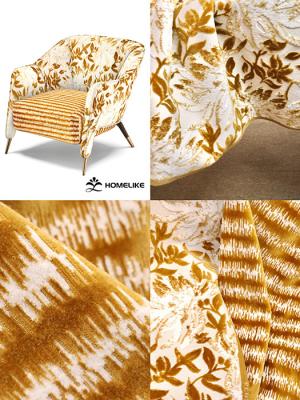 China 550gsm Liquid Gold Floral Jacquard Velvet - Home Textile Grade for sale