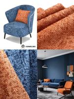China Honeycomb Bonding & Flocking Velvet Blue-Orange Scheme For Sofa for sale