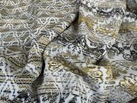China Golden Woven Jacquard Fabric For Sofa 430GSM Woven Sofa Fabric With Luxury Golden for sale