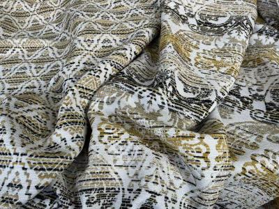 China Golden Woven Jacquard Fabric For Sofa 430GSM Woven Sofa Fabric With Luxury Golden for sale