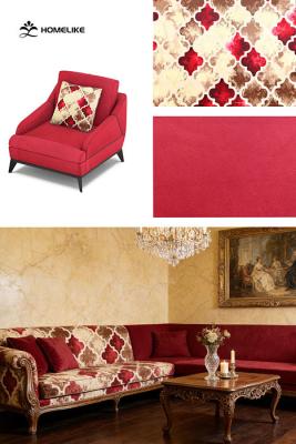 China Antique Clover-Printed Velvet Fabric for Home Textile Applications for sale