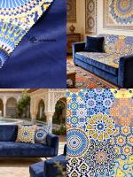 China Middle Eastern Mediterranean Style Printed Velvet (California) Fabric for Sofa for sale
