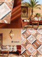 China North African Style Geometric Printed Velvet (California) for Sofa for sale