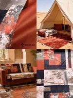 China Desert Bedouin Style Geometric Patchwork Print Sofa Fabric for sale