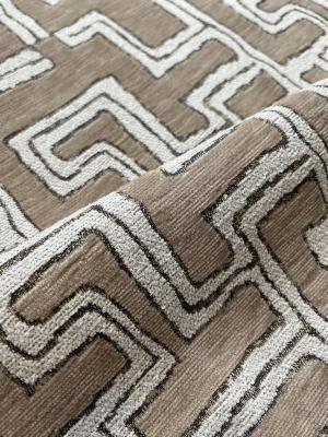China 450GSM polyester Geometry Woven Jacquard Sofa Fabric For Home Decoration for sale