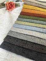 China 100%polyester glue Knitted velvet sofa fabric for sale