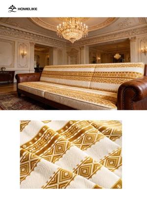 China Two-tone Court-style Geometric Jacquard Velvet For Sofa for sale
