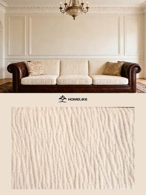 China Vertical Wavy Texture / Undulating Wave Texture Chenille Fabric For Sofa for sale