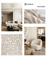 China Abstract Flowing Lines Jacquard Chenille Fabric for furniture for sale