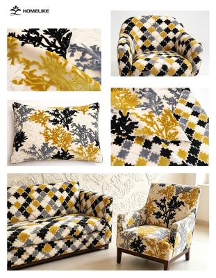 China Coral Reef AB Pattern Jacquard Velvet For Sofa for sale