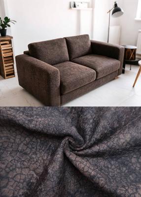 China Vintage Crackle Embossed Printed Velvet Fabric For Upholstery for sale
