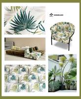 China Tropical Plant Jacquard Velvet Fabric For Sofa for sale