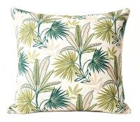 China Tropical Plant Jacquard Velvet Fabric For Sofa for sale