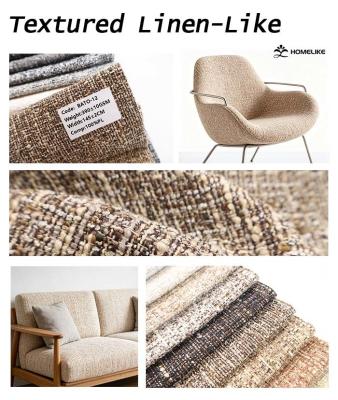 China 100%Polyester  Textured Linen like Fabric For Sofa for sale