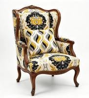 China European Damask Large Floral Jacquard Velvet Sofa Fabric for sale