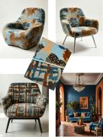 China 350GSM cut pile jacquard velvet fabric for sofa for sale