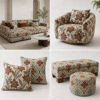 China Polyester Jacquard Velvet Sofa Fabric 450GSM 142CM Upholstery for sale