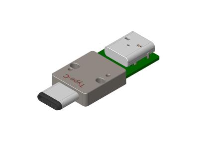 China USB-C Screen Test Plug Industrial Grade with 15,000+ Mating Cycles and 50 mΩ Contact Resistance for sale