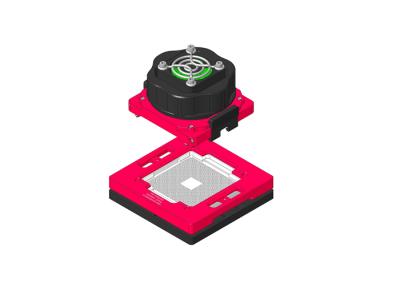 China Open Top Heat Dissipation Semiconductor Test Socket 150°C+ Operation 30K-50K Insertion Cycles for sale