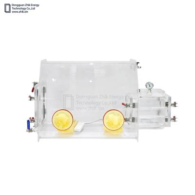 China Transparent Acrylic Glove Box For Lithium Battery CE ISO certificate for sale