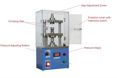 China Electric Battery Crimping Machine for CR20XX Coin Cells Digital Pressure Controlled for sale
