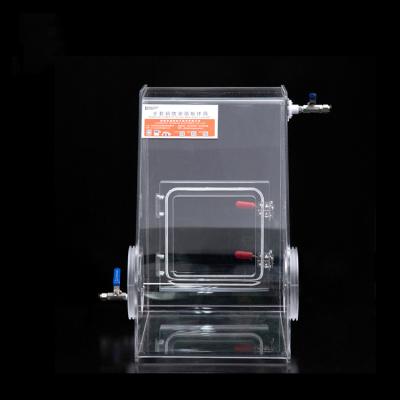China Benchtop Transparent Plexiglass Box With Gloves Vacuum For Lab Research for sale