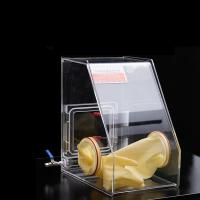 China Benchtop Transparent Plexiglass Box With Gloves Vacuum For Lab Research for sale