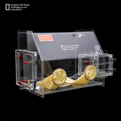 China Portable Acrylic Glove Box For Lithium Battery 6mm Thickness for sale