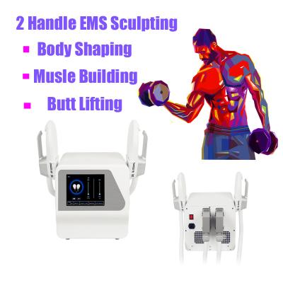 China 2 Handle EMS Sculpting Slim Muscle Stimulator Machine Body Shaping Beauty Salon Equipment for sale